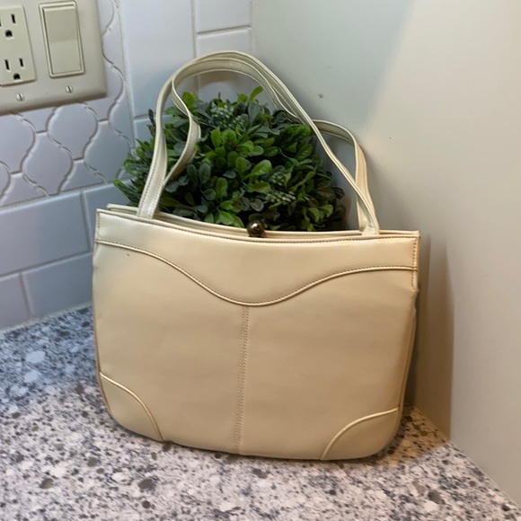 Vintage | Bags | Vintage 95 Era Cream Colored Handbag | Poshmark